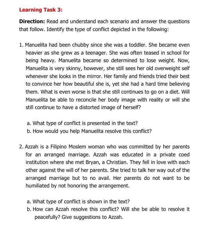 Learning Task 3 Direction Read and | StudyX