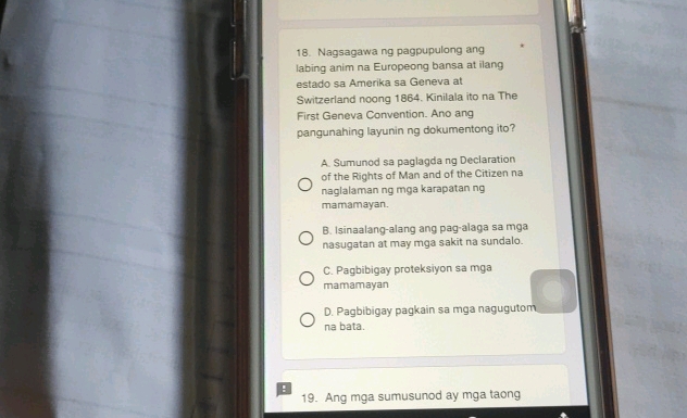18 Nagsagawa ng pagpupulong ang labing anim | StudyX