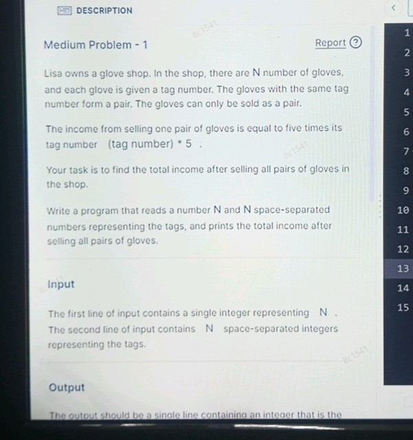 DESCRIPTION Medium Problem - 1 Report () | StudyX