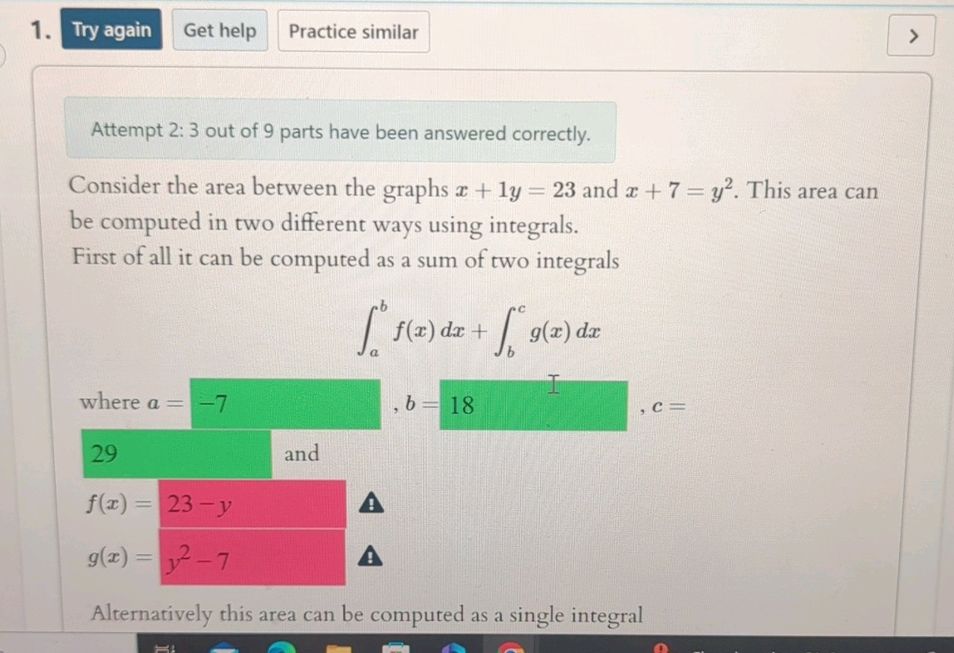 1 Try again Get help Practice similar | StudyX