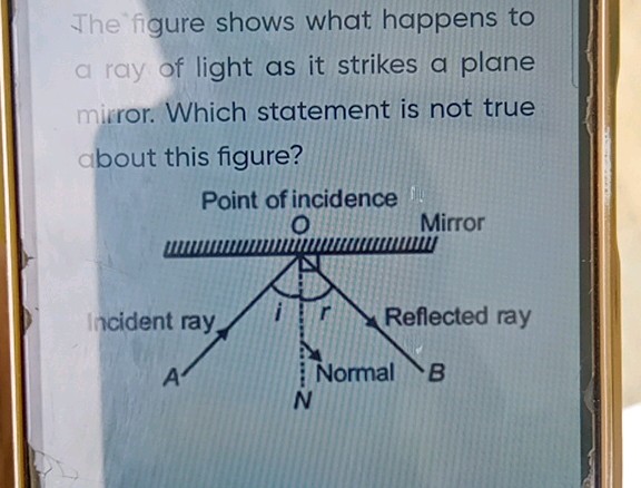 The figure shows what happens to a ray of | StudyX