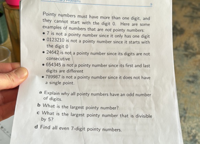 Pointy numbers must have more than one | StudyX