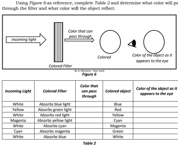 Using Figure 6 as reference complete Table | StudyX
