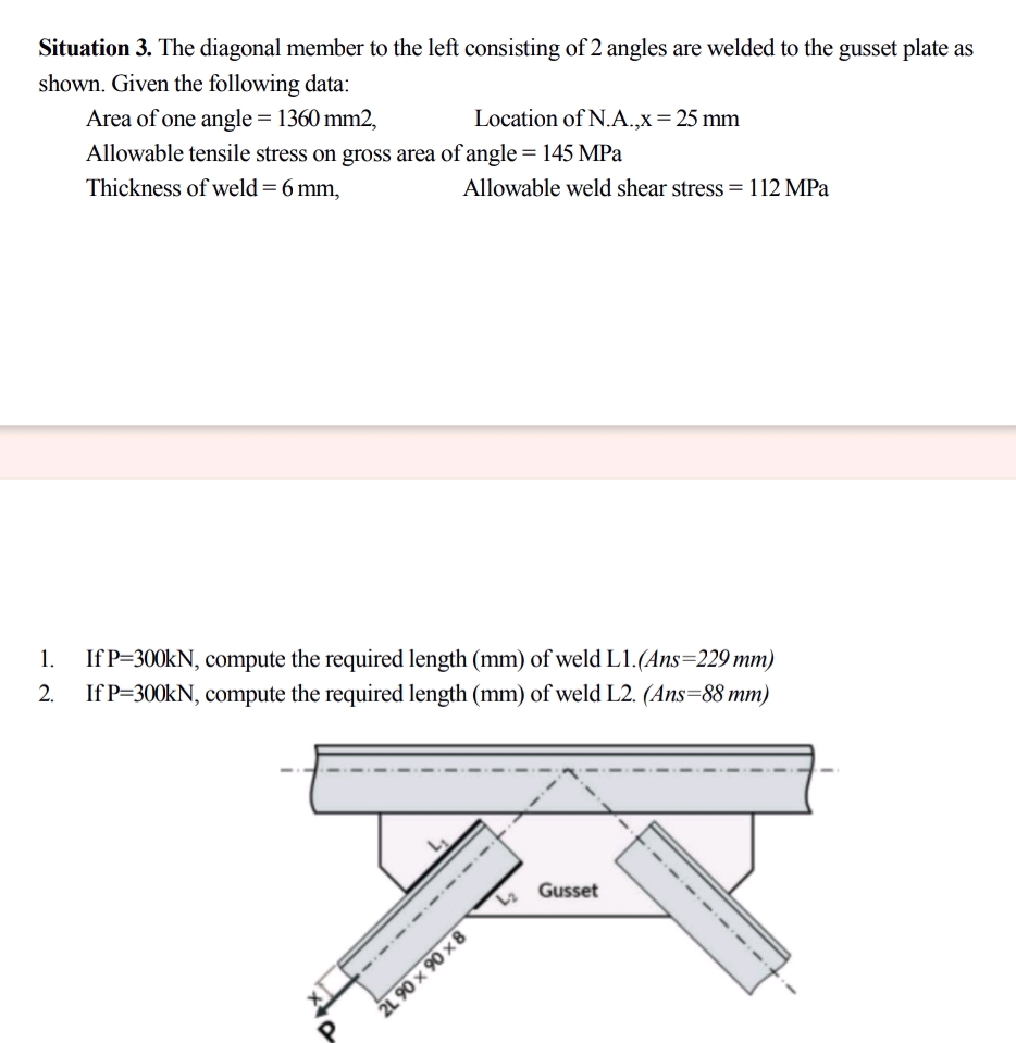 Situation 3 The diagonal member to the left | StudyX
