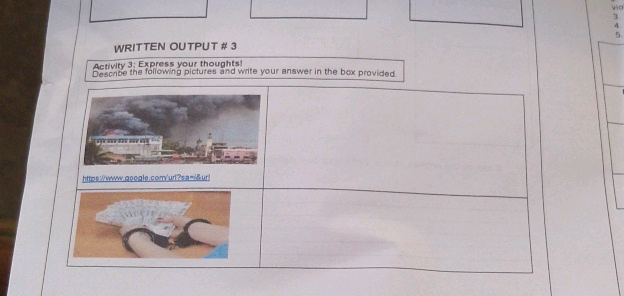 WRITTEN OUTPUT 3 Activity 3 Express your | StudyX