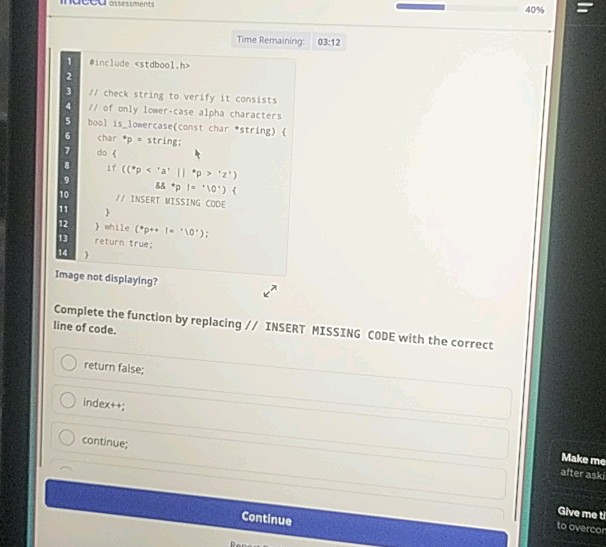 Time Remaining 03 12 include // check | StudyX