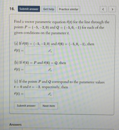 16 Submit answer Get help Practice similar | StudyX