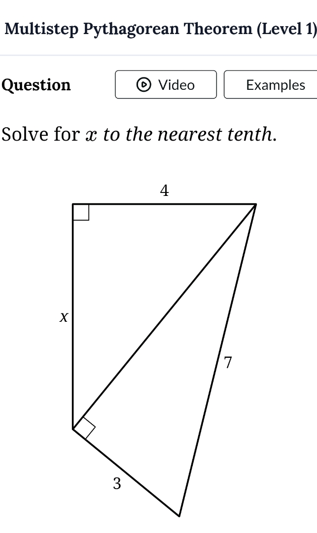 Multistep Pythagorean Theorem (Level 1) | StudyX