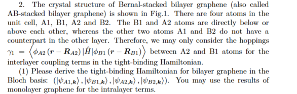 2 The crystal structure of Bernal-stacked | StudyX
