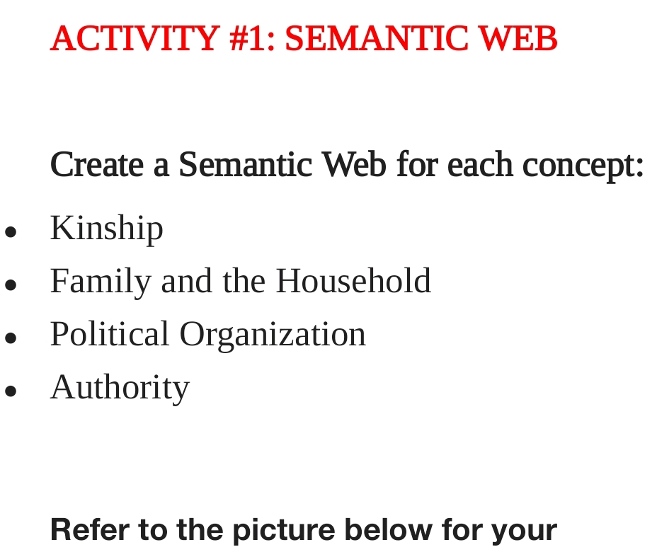 ACTIVITY 1 SEMANTIC WEB Create a Semantic | StudyX