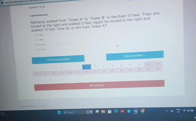 Question 7 of 30 Logical Reasoning Ramanuj | StudyX
