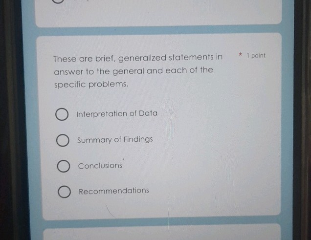 These are brief generalized statements in | StudyX