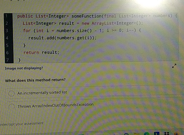 public List someFunction(final List | StudyX