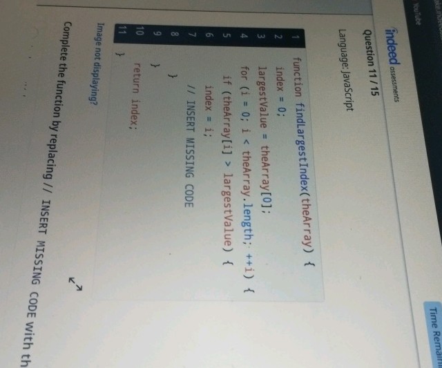 Time Remalim indeed ossessents Question 11 | StudyX