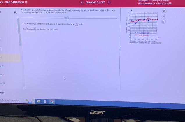 5 - Unit 5 (Chapter 7 ) Question 5 of 22 | StudyX