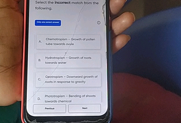Select the incorrect match from the | StudyX