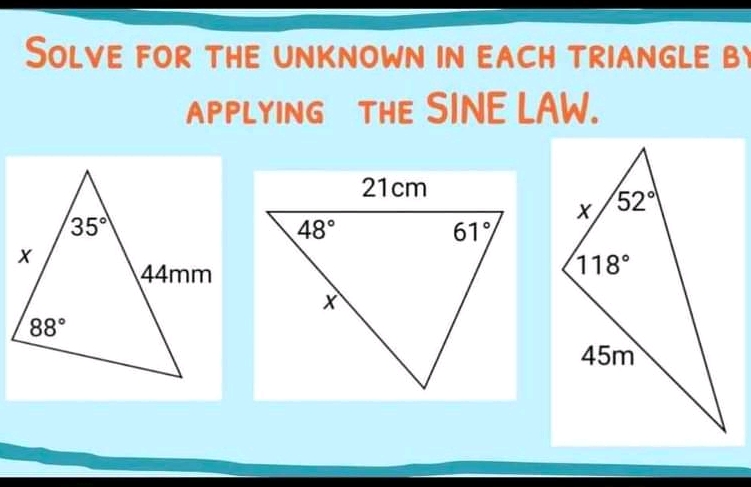 SOLVE FOR THE UNKNOWN IN EACH TRIANGLE B | StudyX