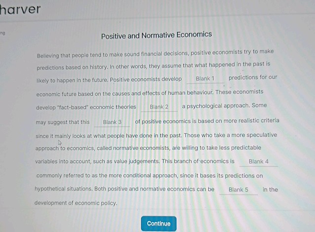 harver Positive and Normative Economics | StudyX