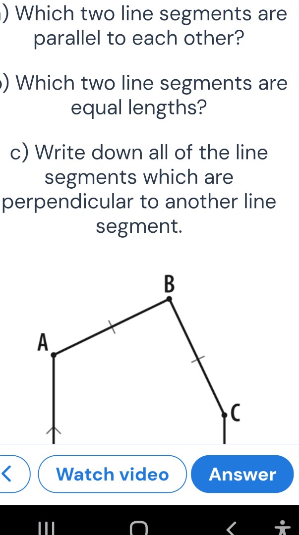 ) Which two line segments are parallel to | StudyX