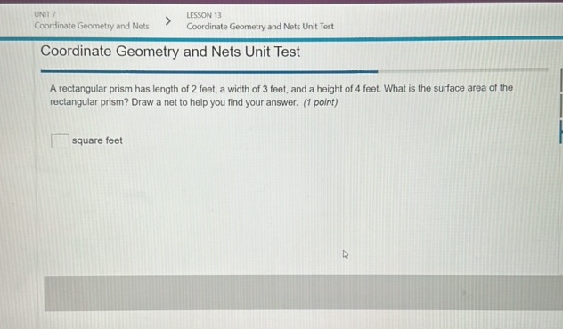 UNIT 7 LESSON 13 Coordinate Geometry and | StudyX