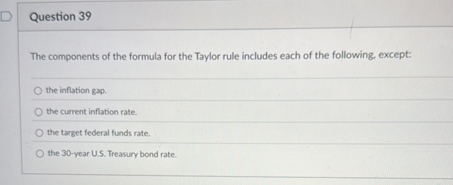 Question 39 The components of the formula | StudyX