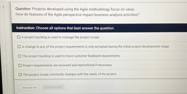 Question Projects developed using the Agile | StudyX