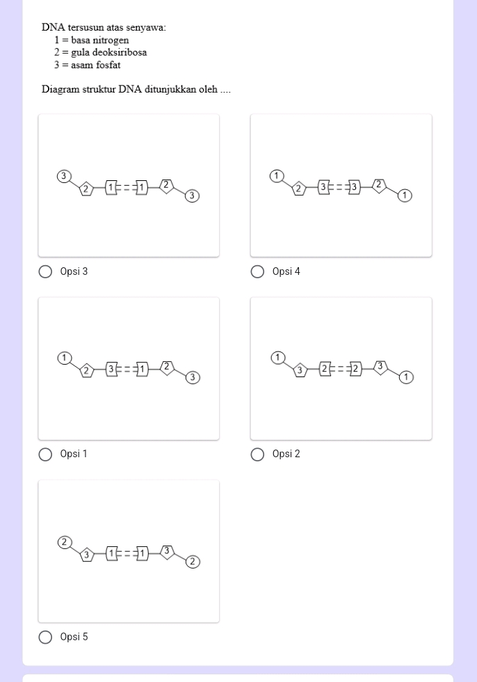 DNA tersusun atas senyawa 1 = basa nitrogen | StudyX