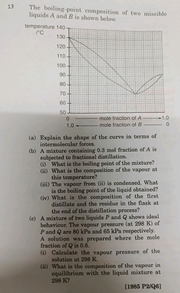 13 The boiling-point composition of two | StudyX