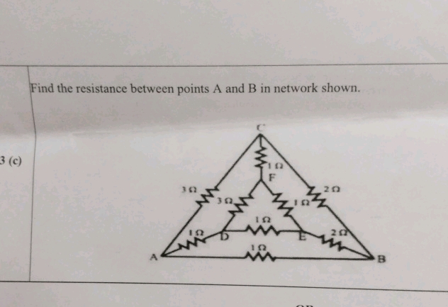 Find the resistance between points A and B | StudyX