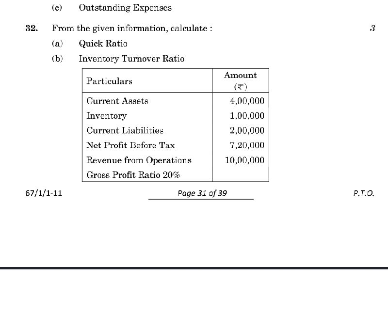 From the given information calculate (a) | StudyX