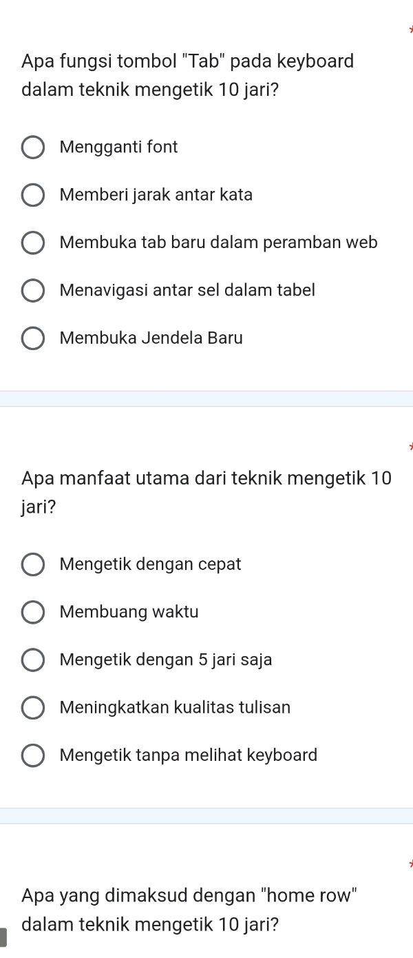 Apa fungsi tombol Tab pada keyboard dalam | StudyX
