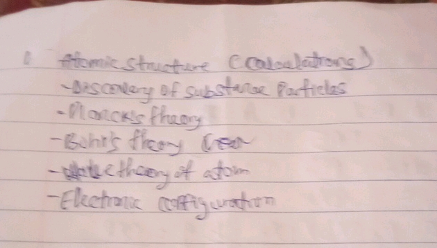 Atomic structure (calculations) -Discovery | StudyX