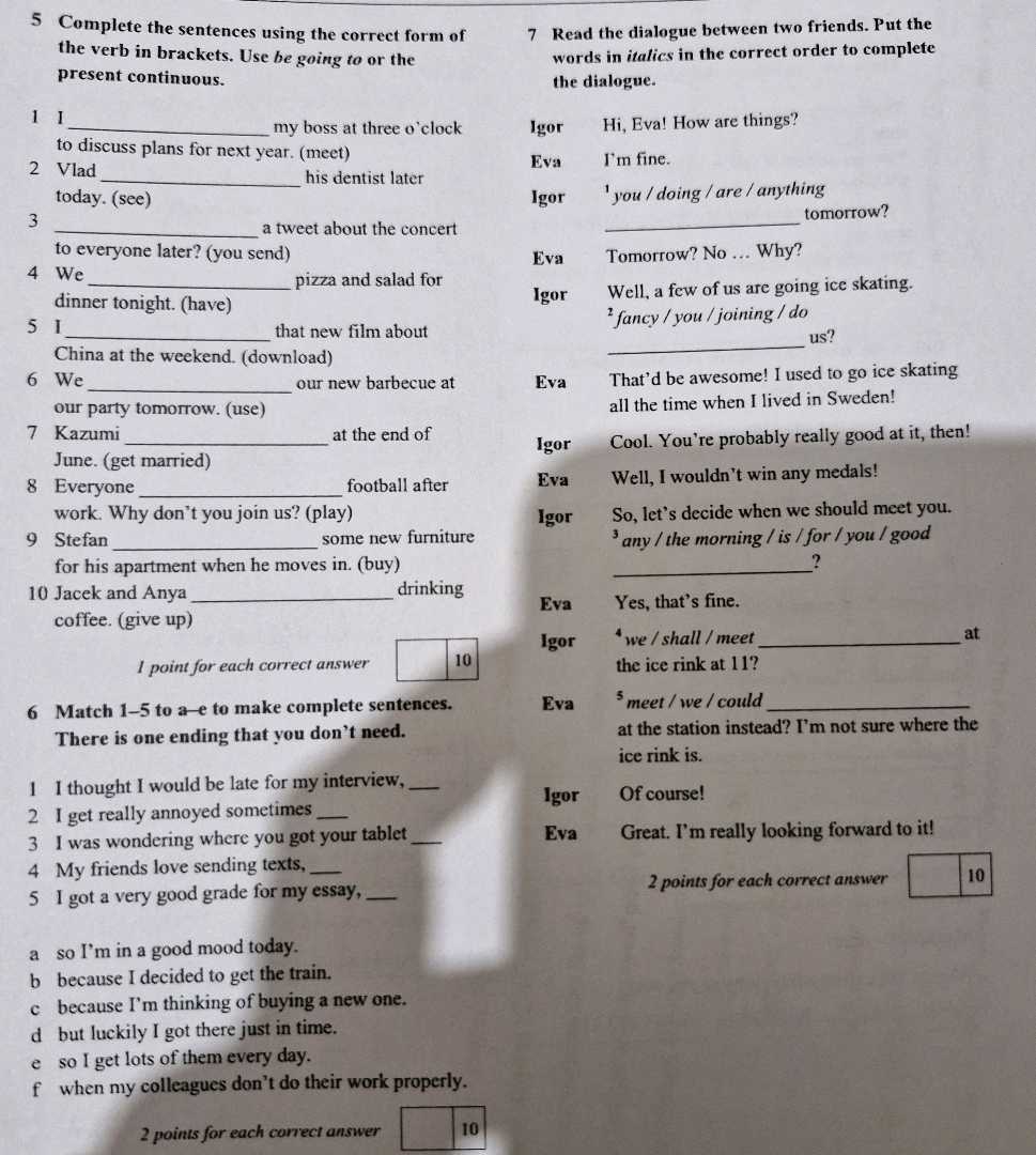 5 Complete the sentences using the correct | StudyX