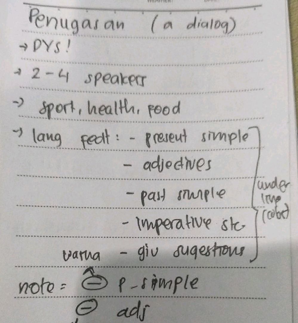 Penugasan (a dialog) DYS 2-4 speakers Sport | StudyX