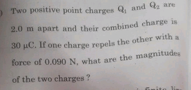 Two positive point charges Q and Q are 20 m | StudyX