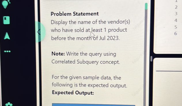 Problem Statement Display the name of the | StudyX