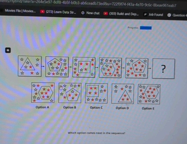 Which option comes next in the sequence | StudyX