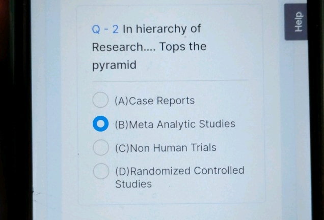 Q-2 In hierarchy of Research Tops the | StudyX