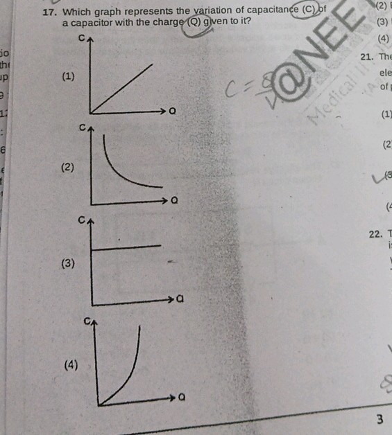 17 Which graph represents the variation of | StudyX