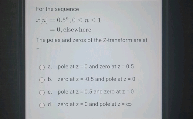 For the sequence xn = 05n 0 n 1 = 0 | StudyX