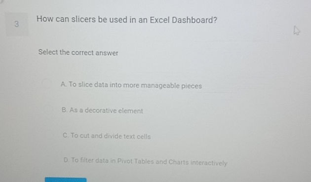 3 How can slicers be used in an Excel | StudyX