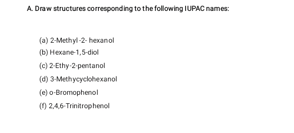 A Draw structures corresponding to the | StudyX