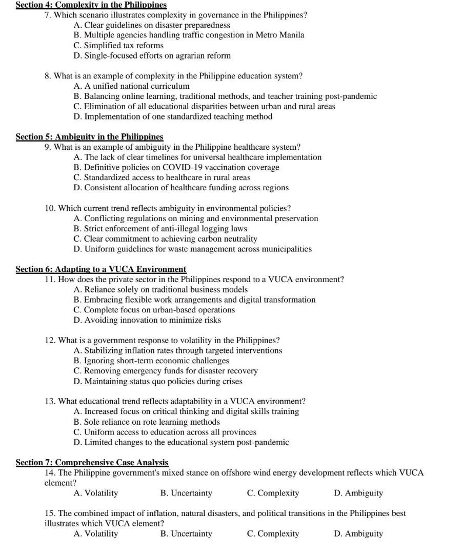 Section 4 Complexity in the Philippines 7 | StudyX