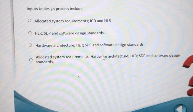 Inputs to design process include Allocated | StudyX
