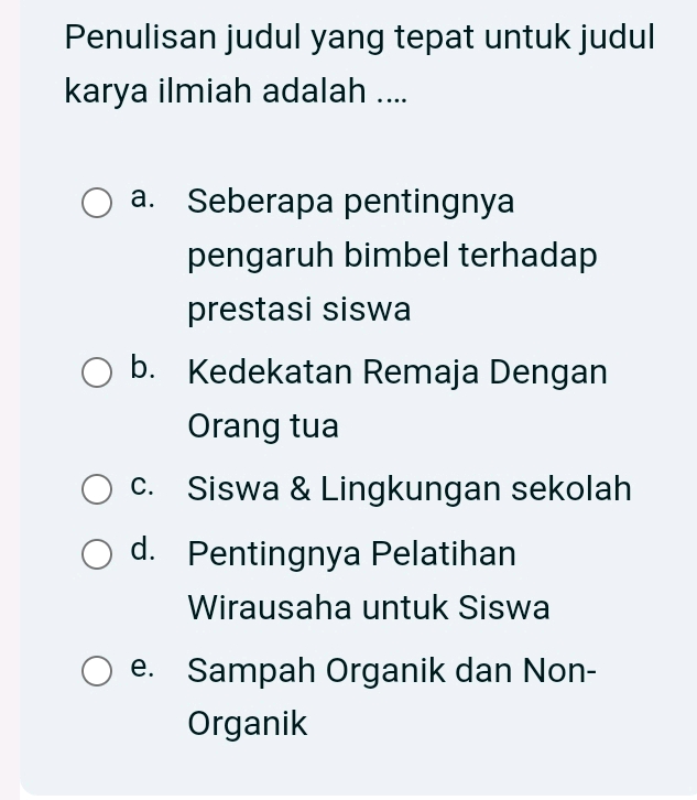 Penulisan judul yang tepat untuk judul karya | StudyX