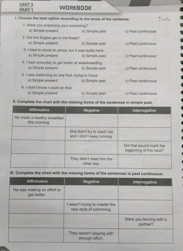 1 Choose the best option according to the | StudyX