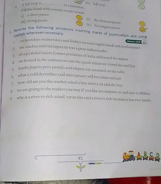 II Rewrite the following sentences inserting | StudyX