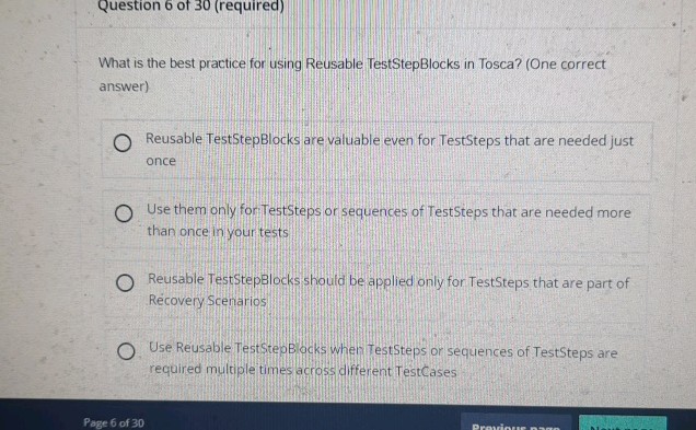 Question 6 of 30 (required) What is the best | StudyX