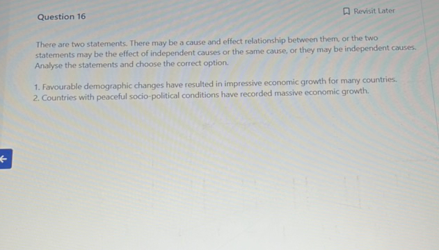 Question 16 There are two statements There | StudyX