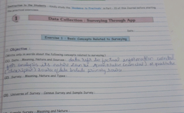 1 Data Collection Surveying Through App | StudyX